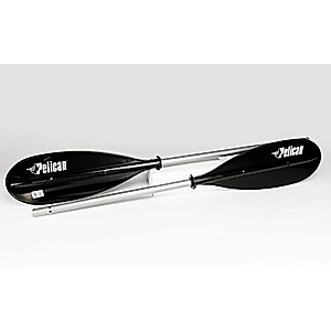Pelican - 2-Piece Heavy-Duty Aluminum Kayak Paddle - Extra Tough & Lightweight - for Kayaks or Inflatable (Black, 89 in)