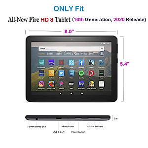 Fire HD 8 Case, Fire HD 8 Tablet Case for Kids,(12th/10th Gen,2022/2020 Release),Lightweight Shockproof Kid-Proof Cover with Stand Kids Case for Fire HD 8 Plus Tablet & Fire HD 8 Kids Pro Tablet.Rose