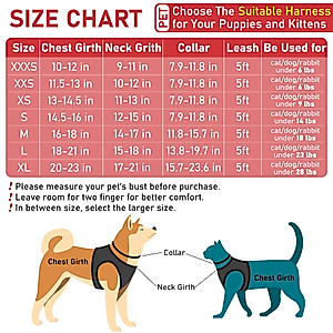 GAMUDA Small Dog Harness Collar and Leash Set, Step in No Chock No Pull Soft Mesh Adjustable Dog Vest Harnesses Plaid Reflective for Dogs Puppy Cats Kitten Rabbit (Red, L)