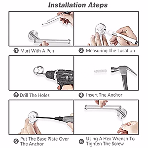 Cilee 2 Pieces Polished Chrome Bathroom Towel Bar, 16 Inch Double Towel Racks,Bathroom Towel Holder Hand Towel Bar for Bathroom Stainless Steel Wall Mount