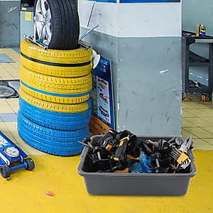 Tstorage 8 Liter Commercial Bus Tub, Plastic Bus Utility Box, 5 Packs