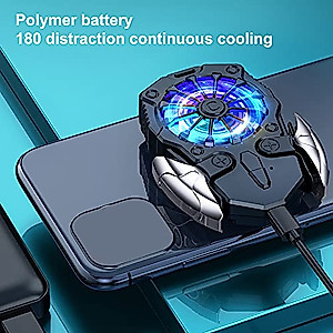 OCUhome Phone Cooler, P15 Semi-Conductor Mobile Phone Radiator Portable Universal USB Phone Gamepad Holder Game Cooling Fan for Gaming Phone Black