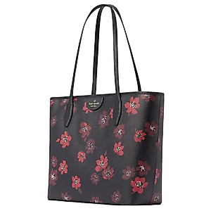 Kate Spade Lori Large Top Zip Tote Black Multi Dancing Bloom Red Floral