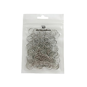 D DrNeeko 200Pcs Stainless Split Rings for Chandelier Crystals Garlands, Suncatchers, Crystal Bead Curtains, Crystal Strands, Necklaces, Keys, Earrings, Jewelry Making and Craft Project (14mm)