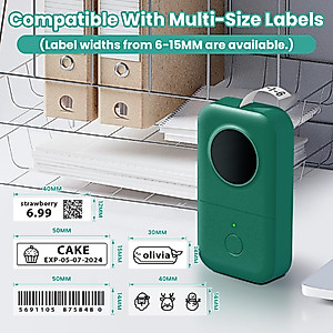 Label Maker - Thermal Smart Mini Label Printer Machine - COLORWING D30 Bluetooth Wireless Portable Labeling Printer, Compatible with iOS & Android (USB Rechargeable)