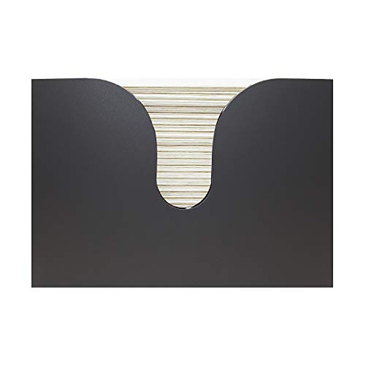 Essentially Yours Acrylic Folded Paper Towel Holder - Wall Mounted or Freestanding | Dispenser for Multifold, Trifold, and C Fold Napkins (Black)