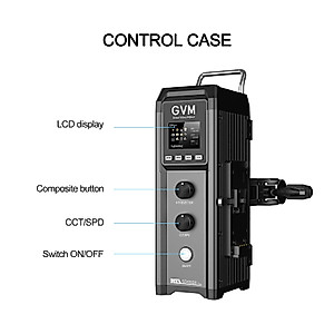 GVM Pro SD650B 650W Led Video Light, Studio Light with Bowen Mount, 81300lux/m Photography Lighting kit with 45° Standard Cover, Continuous Output Video Lighting with Controller, CRI 97+, 2700-6800K