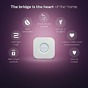 Philips Hue Bluetooth Gradient Ambiance Smart Lightstrip Starter Kit (6ft Base Kit + 3ft Ext + Hue Hub), White