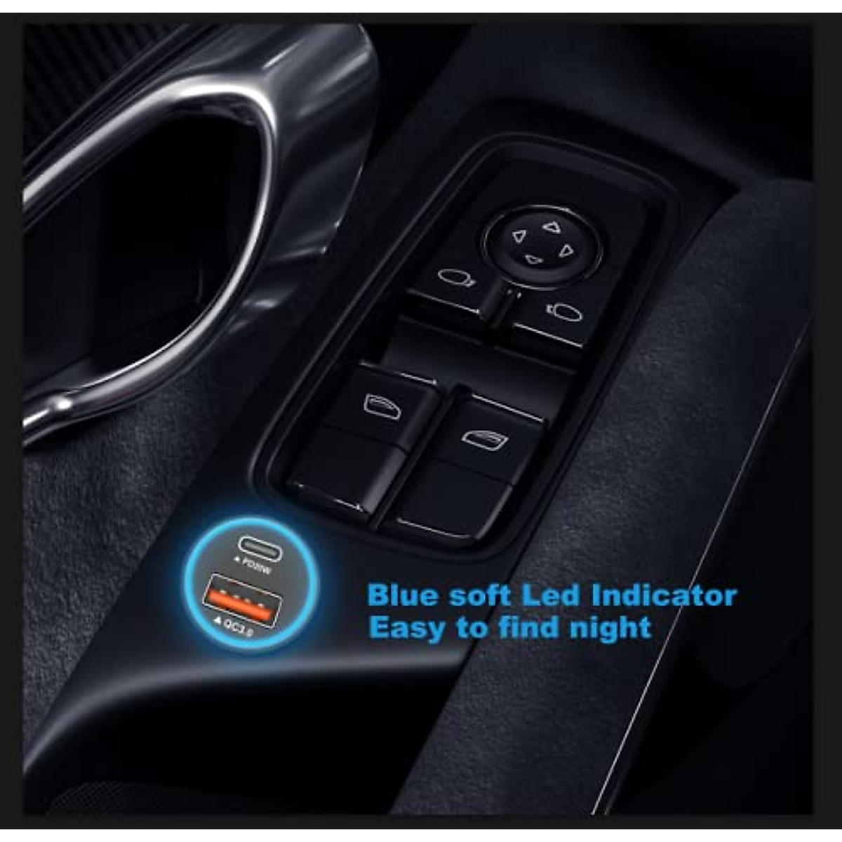 iPhone Fast Car Charger[Apple MFi Certified]Apple Car Charging,38W Dual Pore USB C Car Charger Adapter with 2 Pack Lightning Cable,PD&QC 3.0 Type C Car Charger for iPhone 13/12/11/Pro Max/AirPods/iPad