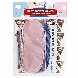 PARTYLOUD Pin The Sticker On The Diaper, Baby Shower Games, Funny Baby Shower Games Activities Diaper Theme Party Games Supplies Favors for Adults Girl Boy 44 Guests