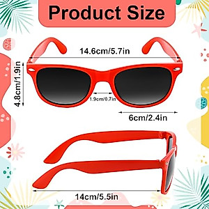 NEBURORA 6 Pack Neon Sunglasses Bulk Classic Retro Multicolor Party Sunglasses for Goody Bag Fillers Toys Adult Men Women Birthday Summer Beach Party Favors