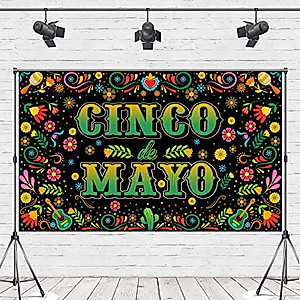 Cinco De Mayo Backdrop Photography Mexican Fiesta Party Decorations Favors and Supplies Backdrop Decor