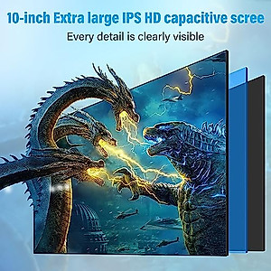 Carpuride Portable Apple Carplay Wireless Car Stereo with Light Sensing - 10.1 Inch IPS Touch Screen Car Radio Receiver with Android Auto, Mirror Link, Bluetooth, Voice Control, AUX, FM, GPS