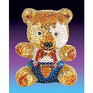 Sequin Art 3D, Teddy Bear, Sparkling Arts and Crafts 3D Kit