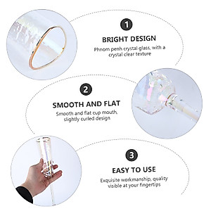 Gogogmee 1pc Glass Mojito Glasses Glass Party Wine Cups Martini Cups Dessert Glasses Goblet Toasting Glasses Vintage Glasses Crystal Glass Dinner Party European Style