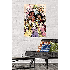 Trends International Disney Ultimate Princess Celebration-Castle Group Wall Poster, 22.375" x 34", Premium Unframed Version