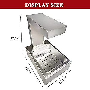 Freestanding French Fry Warmer Commercial Fries Dump Station Restaurant Heat Lamp for Food (DH-310(11"x15.74"x17.32"))