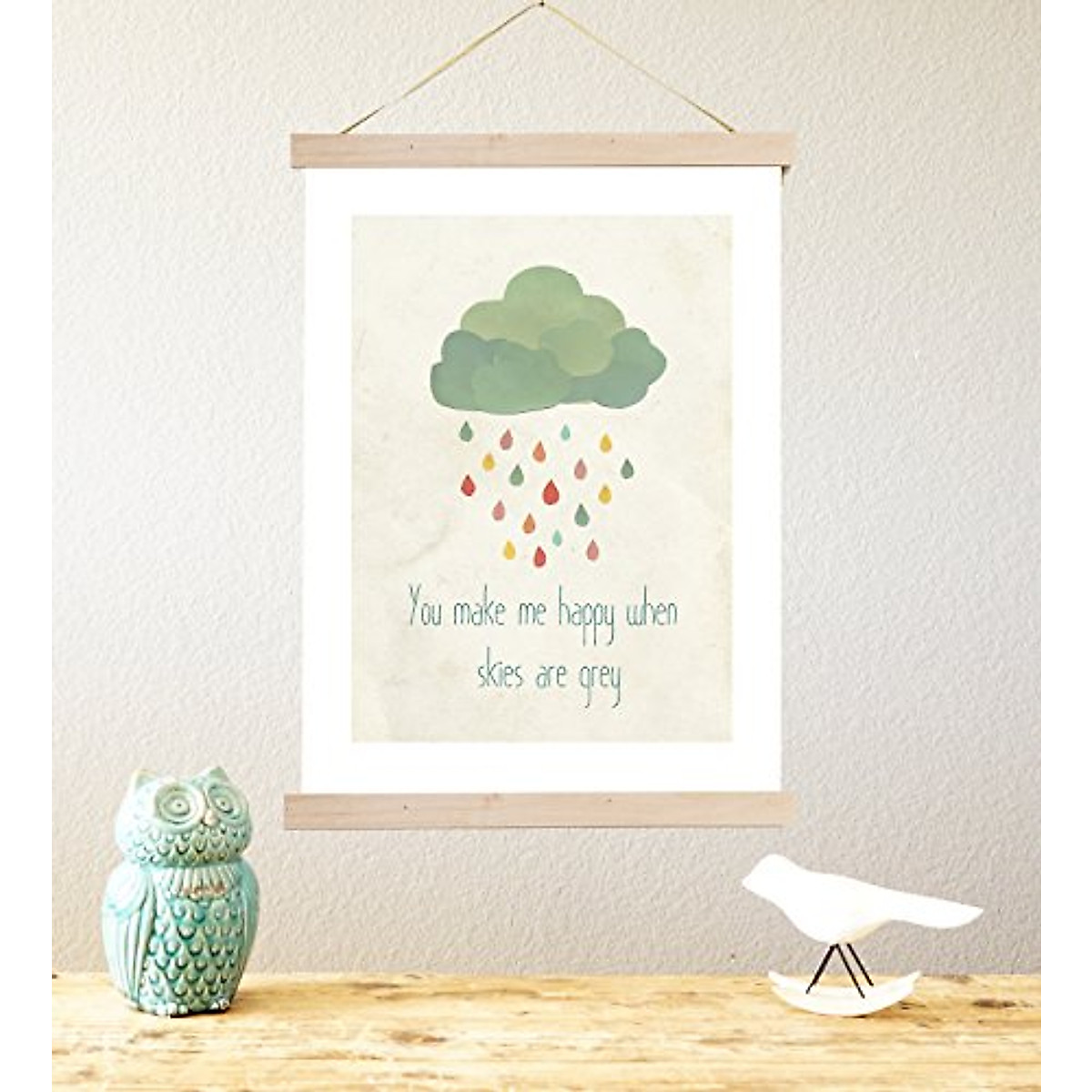 Kid's Wall Art "When Skies are Grey" 11x14 Print for Boys, Girls or Baby's Room, Nature Themed Nursery Decor, Gender Neutral