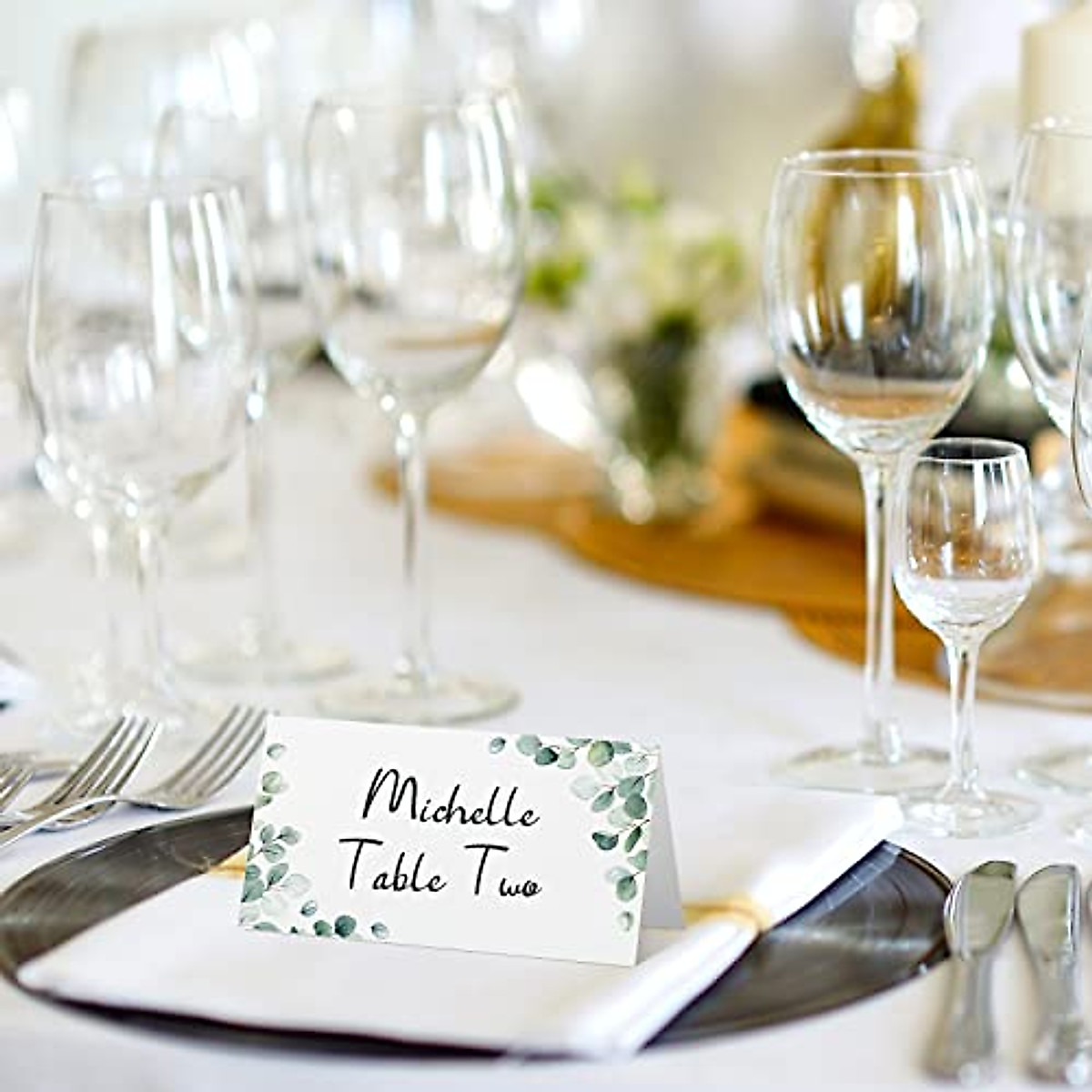 100 Pack Watercolor Place Cards for Wedding Greenery Seating Place ...