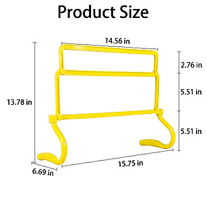 ASENVER 4 Height Adjustable Speed Training Hurdles Fitness & Speed Training Equipment (Set of 5)