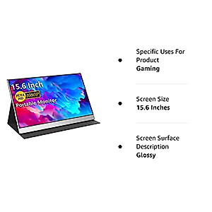 USB-C Portable Monitor - 15.6 Inch FHD HDR FreeSync Zero Frame USB-C Computer Display with Dual Type-C Mini HDMI for Laptop PC Phone Mac Surface Xbox PS5 Switch, with Cover VESA Mountable (Renewed)