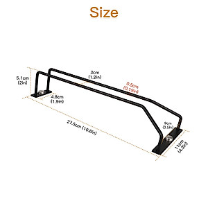 Yimerlen 10.8 Inch Black Wine Glass Rack, Under Cabinet Wine Glass Holder, Metal Stemware Rack Hanger for Kitchen Storage (4 Pack)