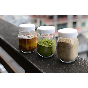 [40 Pack] 4 Oz Clear Plastic Mason Jars with Ribbed Liner Screw On Lids - Clear Plastic Containers with Lids Wide Mouth BPA Free, PET Plastic - Great for Baking, Pudding, Plastic Slime, Bulk Storage, Food Storage