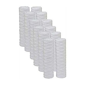 Compatible with Replacement for SWC-25-1020 20 Micron 10 x 2.5 String Wound Sediment Water Filter 12 Pack