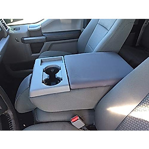 Auto Console Covers- Fits The Ford F-150 2015-2022 Center Console Armrest Cover Waterproof Neoprene Fabric (Gray)