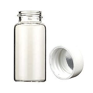 LanJing 366228204 Borosilicate Glass 20mL Liquid Scintillation Vial with 22-400 Polypropylene Cap Pulp-Backed Foil Liner, Case of 500