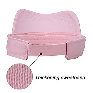 Toddlers-Cotton-Visor-Hat Adjustable Baby-Girls-Sun-Visor Summer-Beach-Hats Tennis-Sports-Caps for Little Kids 2-6T