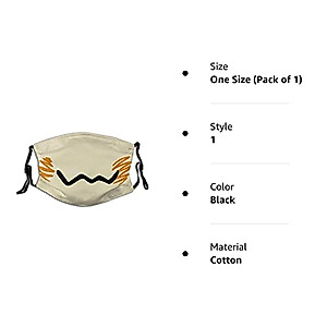 WUGXCOLL Masks-Mimikyu Reusable Cotton Anti Dust Cover,1 pack, Black