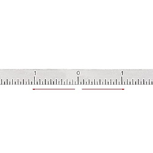 uxcell Center Finding Ruler 6-inch Table Sticky Adhesive Tape Measure, Aluminum Track Ruler with Holes, (from The Middle).