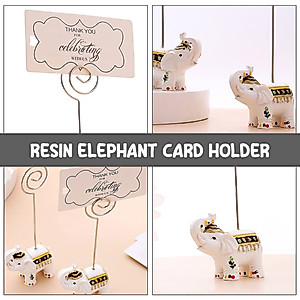 FOMIYES Party Message Clip 2pcs Elephant Card Holder Picture Photoframe Stainless Steel Multi-Function Message Clips