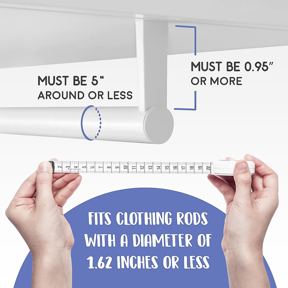 Eli with Love Baby Closet Dividers (Original) – Set of 8 Baby Closet Size Dividers – Ideal Baby Clothes Dividers for Closet – Helps Organize Nursery Closet Hangers by Size/Age