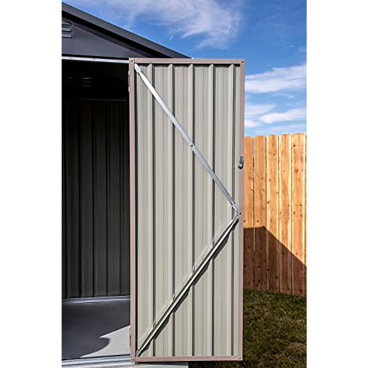 Arrow Sheds 6' x 4' Outdoor Steel Storage Shed, Tan
