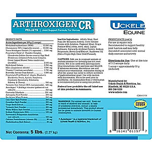 Uckele Arthroxigen CR Pellets for Horses, Joint Supplement, No Devil's Claw, 5 lb