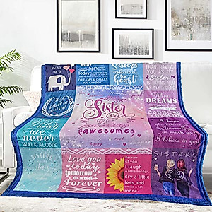 Sister Gifts Blanket, Sister Birthday Gifts from Sister, Sister Gift from Sister, Gifts for Sister, Best Birthday Gifts for Sister Super Soft Throw Blankets 50"x60"
