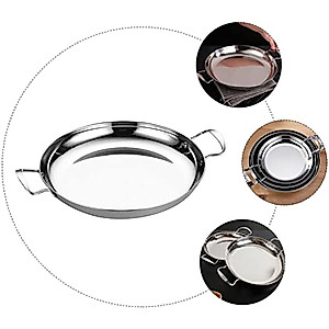 Luxshiny Crab Pots for Cooking Everyday Pan with Handles Stainless Steel Pot Korean Ramen Pot Stir Fry Pan Stewpot Skillet Saute Pan Induction Cooking Pot Casserole Pots 26cm