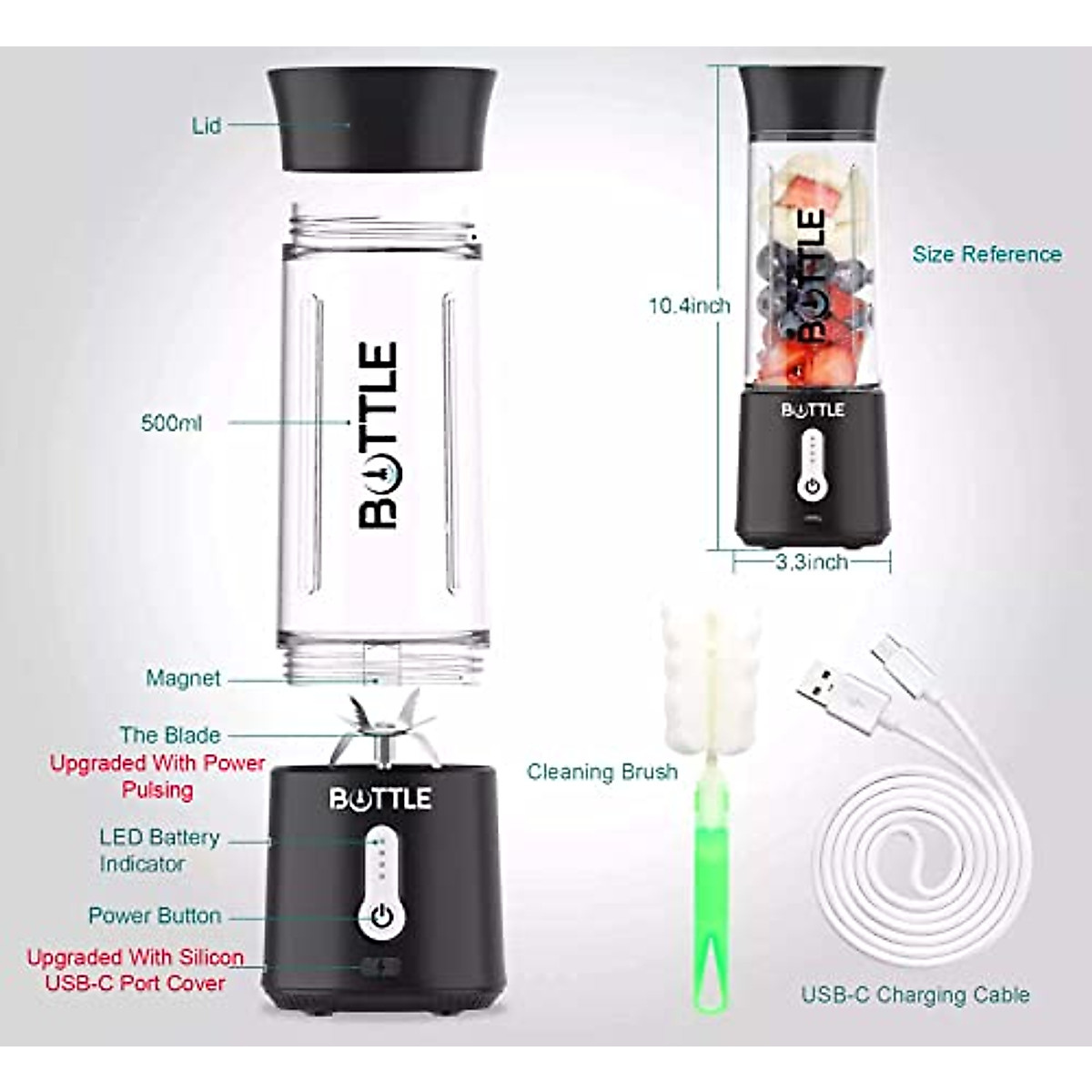 BOTTLE ROCKET BLENDER v2 (Prissy Pink)