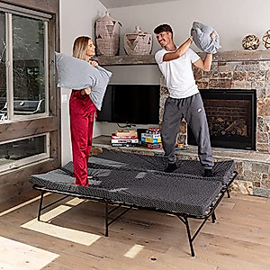 LiteBed™ Folding Bed with Memory Foam Mattress - Portable Fold Up Bed with Storage Bag - Luxurious Foldable Bed with Frame - Foldaway Guest Bed - Hideaway Cot for Adults & kids - NO-RISK 100-DAY TRIAL