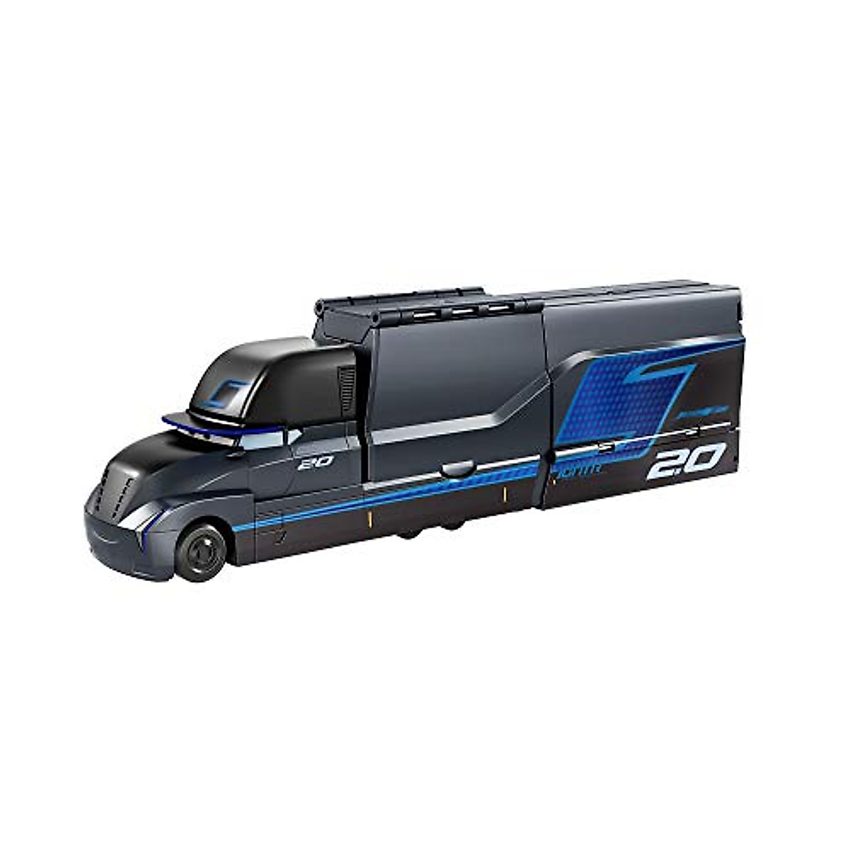 Disney Pixar Cars Jackson Storm Launching Hauler, Miniature Racecar Carrier Toys For Racing Play, Small, Portable, Collectible Automobile Toys Based on Cars Movies, Toys for Kids Age 3 and Up