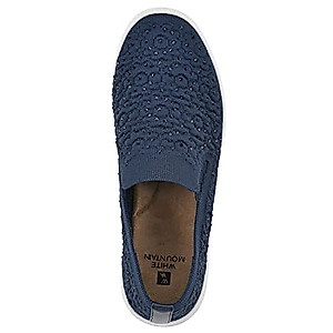 WHITE MOUNTAIN Women's Unit Sneaker, Navy/Fabric, 9 M
