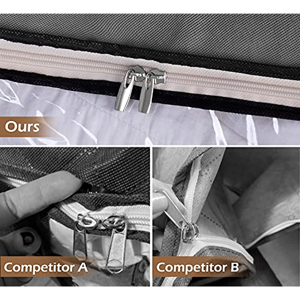 SLEEPING LAMB120L 1Pack Large Storage Bag Organizer Bundle 100L 3Packs Comforter Storage Bag for Closet