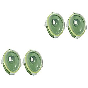 BESTonZON 4 pcs Snap- Avocados Green and Containers Keeper/Stuff Savers Wear-resistant Fruits From for Reusable Airtight Fridge Holder/Saver Lid Food Keeping Organizer Onion Vegetables