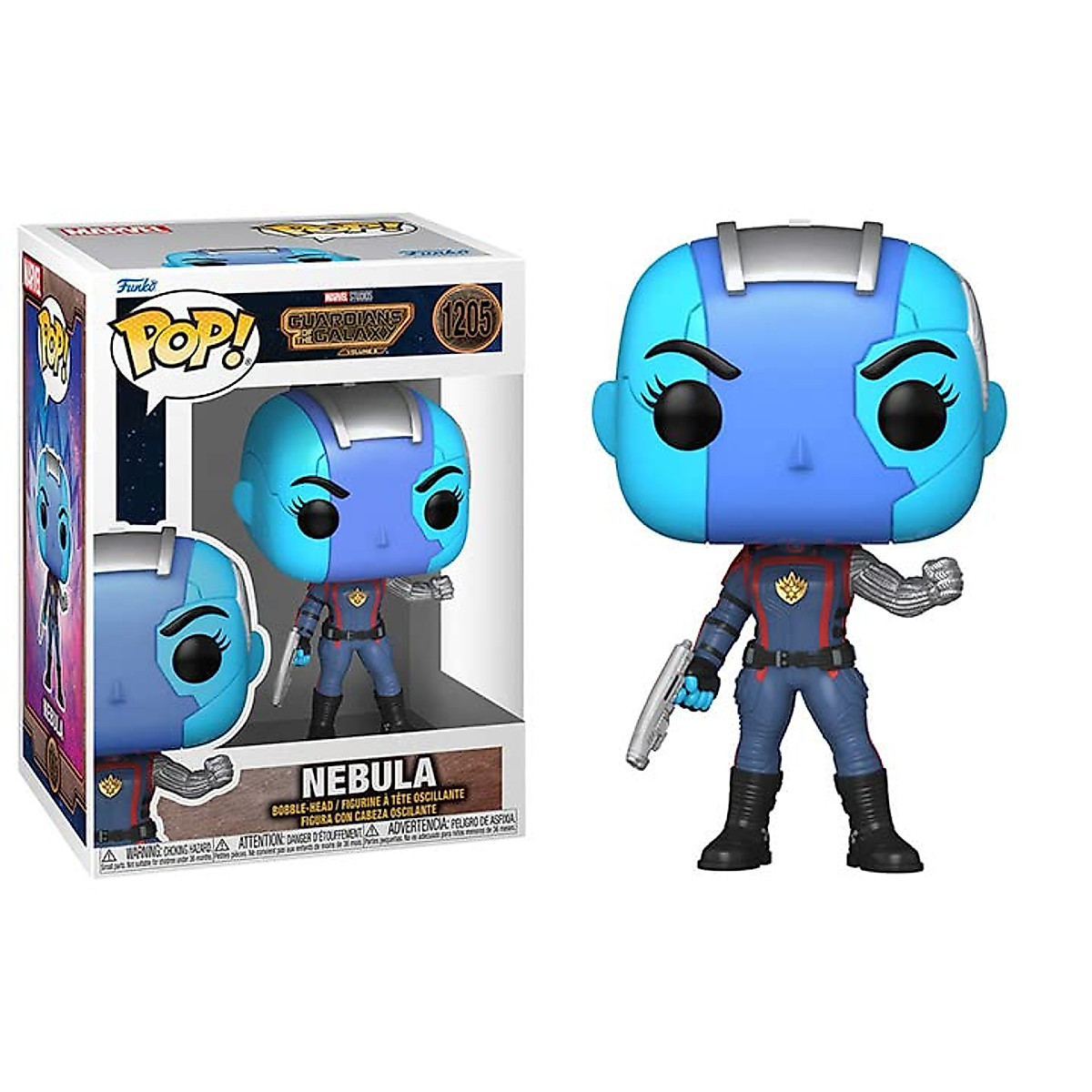 POP Marvel: Guardians of The Galaxy Volume 3 - Nebula Funko Vinyl Figure (Bundled with Compatible Box Protector Case), Multicolored, 3.75 inches