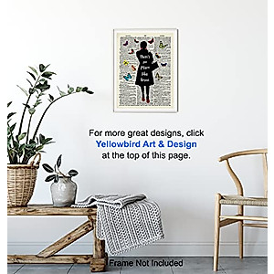 Wizard of Oz Quote, Dictionary Art, Theres No Place Like Home - Upcycled 8x10 Poster print for Girl, Kids Room, Bedroom, Nursery - Unique Gift for Dorothy, Fans - Unframed Photo Print