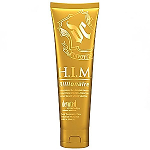 Devoted Creations H.I.M Billionaire Dark Tanning Lotion – Ultra-Exclusive Rich Bronzing Formula with Opulent Color Extenders and Correctors – 8.5 oz.
