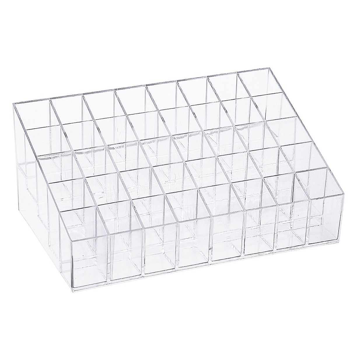 HBlife Lipstick Holder, 40 Spaces Clear Acrylic Lipstick Organizer Display Stand Cosmetic Makeup Organizer for Lipstick, Brushes, Bottles, and More
