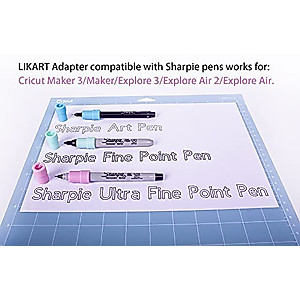 Pen Adapter Set for Cricut Maker 3/Maker/Explore 3/Air 2/Air, 6 Pack Pen Holders Compatible with Sharpie Fine Point Markers/Ultra Fine Point Markers/Art Pens